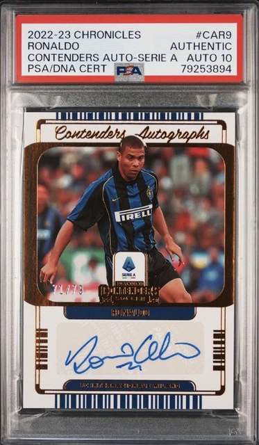 2022 PANINI CHRONICLES Ronaldo R9 Inter Milan Brasile PSA 10 Gemme Auto ...