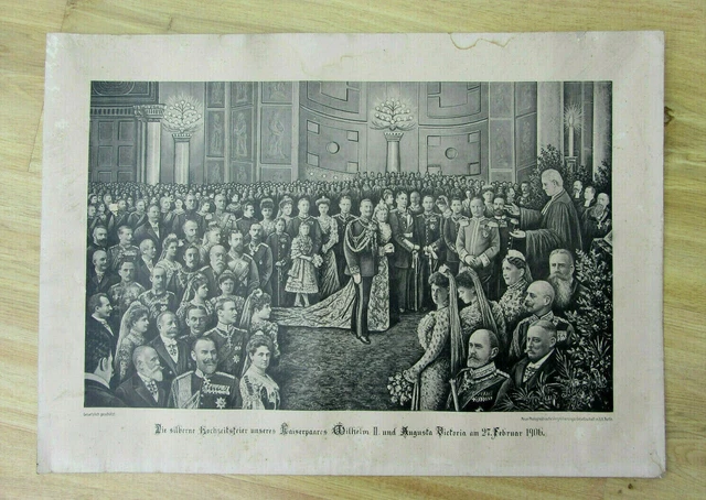ANTIKES BILD / Foto - Silberhochzeit Kaiser Wilhelm II.+ Auguste ...