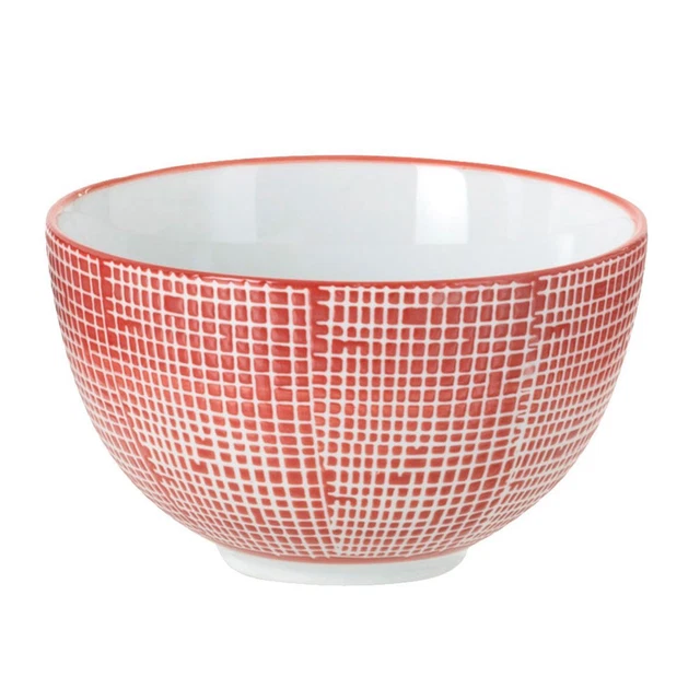 BOL ROUGE À quadrillage blanc en porcelaine EUR 12,65 - PicClick FR