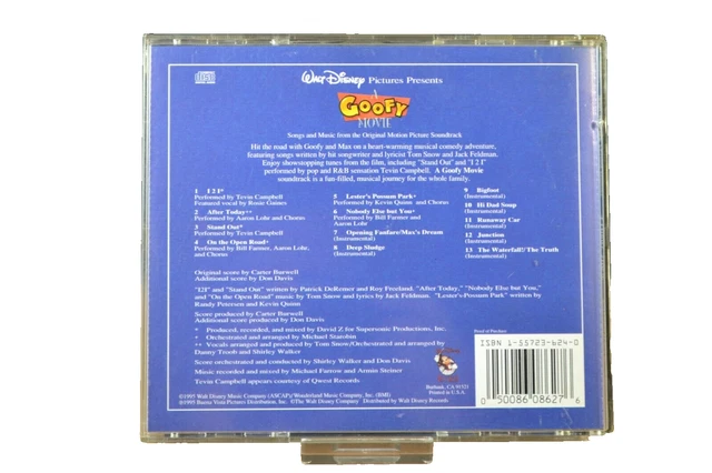 A GOOFY MOVIE Original Motion Picture Soundtrack Various Artists CD $50 ...