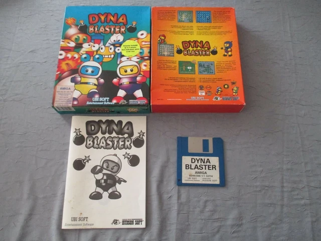 >> COMMODORE AMIGA Bomber Man Dyna Blaster Dynablaster Complete In Box!