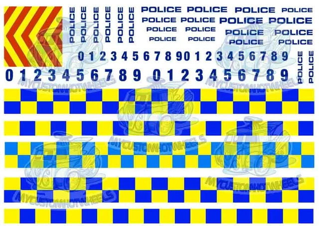 UK POLICE DECALS | European Police Car Decals in all scales from 1:64 ...