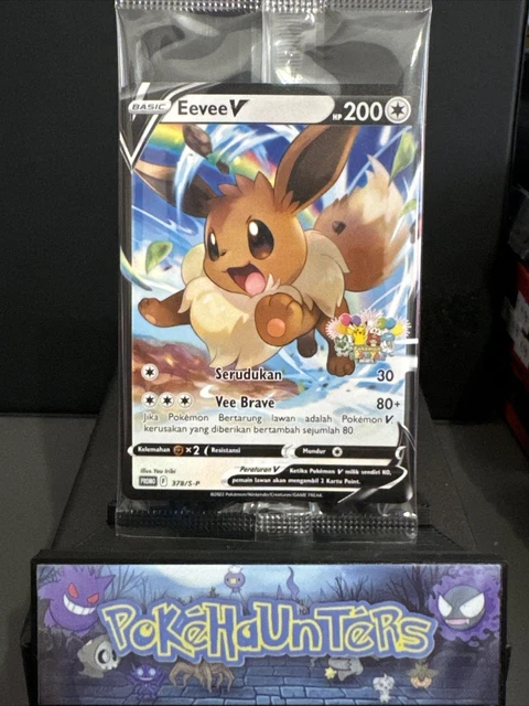 POKEMON CARD EEVEE V 378/s-p Jakarta Festival Indonesian Pokemon Promo Limited £14.99 - PicClick UK