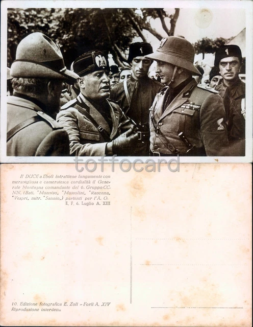 PROPAGANDA WW2-DUCE MUSSOLINI-GUERRA D'etiopia-Eboli Salerno 1935-C41-44 EUR 16,00 - PicClick IT