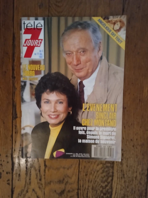 MAGAZINE TÉLÉ 7 jours de 1987 - Anne Sinclair, Yves Montand, Michèle Mercier EUR 5,00 - PicClick FR