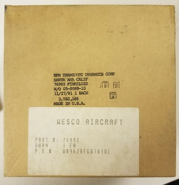 WESCO AIRCRAFT 76992 Fibriloid Airframe Bearing. $79.99 - PicClick CA
