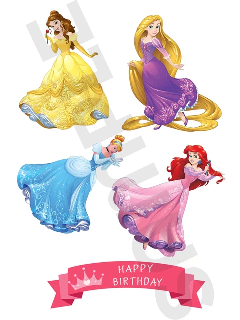 PRINCESSES EDIBLE Cake toppers A4 Icing /Wafer EUR 4,48 - PicClick FR