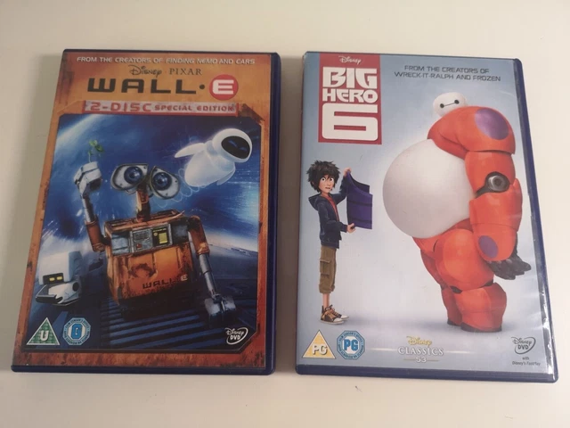 WALL.E & BIG HERO 6 Disney Animated DVD Movie Bundle £5.30 - PicClick UK