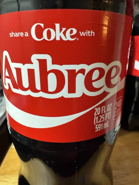 SHARE A COKE with Aubree 2025 Personalized Gift Coca Cola Bottle 20oz ...