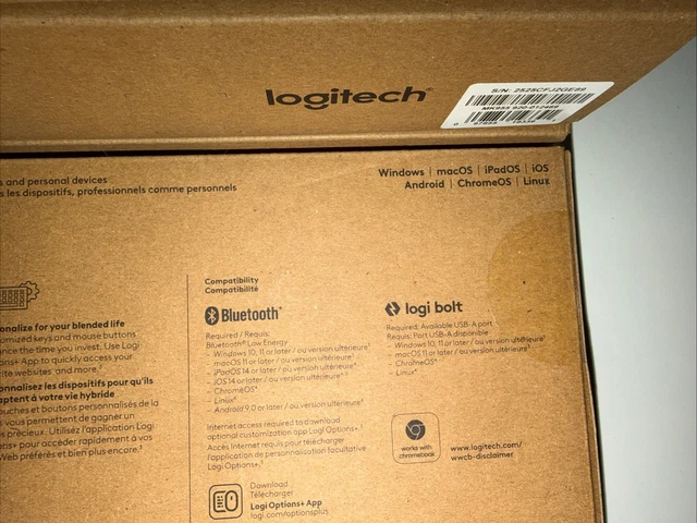 LOGITECH SIGNATURE SLIM Combo MK955 Wireless Keyboard Mouse Graphite ...