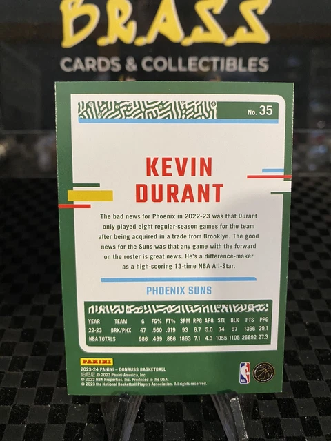 KEVIN DURANT 2023-24 Donruss Base Card No. 35 Phoenix Suns EUR 1,11 ...