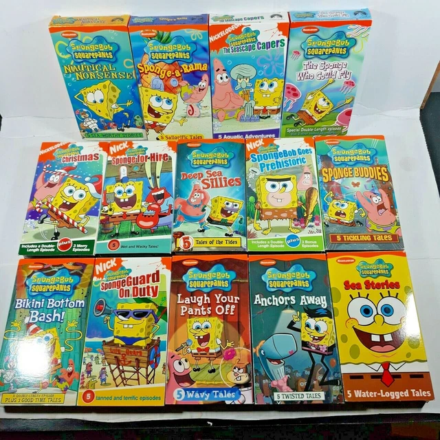 SPONGEBOB SQUAREPANTS NICKELODEON VHS Collection 14 tapes Excellent ...