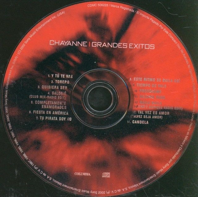 CHAYANNE GRANDES EXITOS CD Mexico Columbia 2002 CDMC506228 EUR 8,46 ...