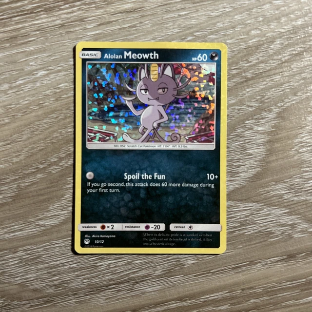 ALOLAN MEOWTH 2019 McDonalds Collection Pokemon Card 10/12 Holo Foil ...