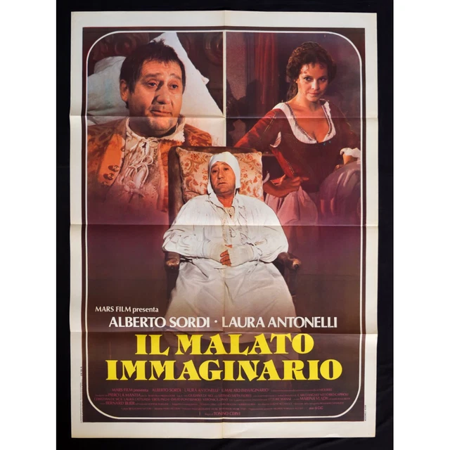 AFFICHE LE MALADE Imaginaire Alberto Sordi Laura Antonelli Cervi Vlady ...