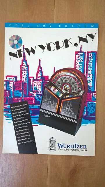 WURLITZER NEW YORK , NY Jukebox Sales Brochure / Flyer / Pamphlet £10. ...