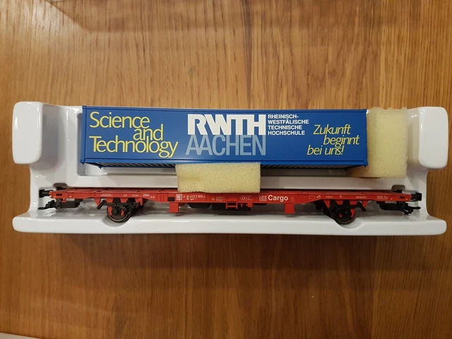 MÄRKLIN 94218 CONTAINERTRAGWAGEN DB Cargo RWTH Aachen Sondermodell 2004 ...