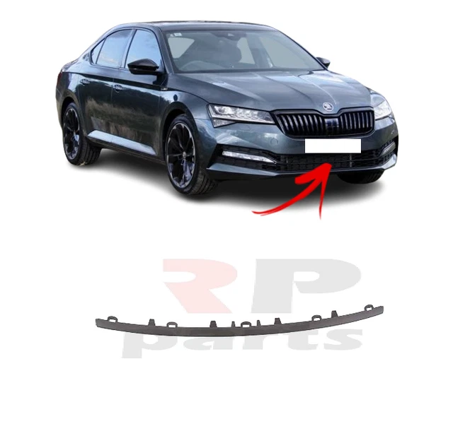 FOR SKODA SUPERB 20-24 Front Bumper Lower Center Trim Matte Black ...