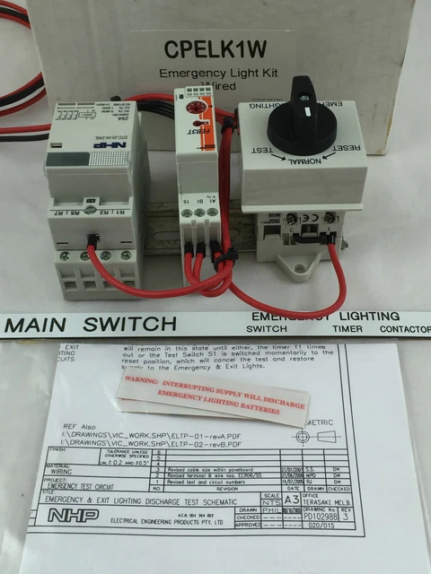NHP CPELK1W EMERGENCY Light Test Kit Rotary Switch Wired Open Type EUR ...