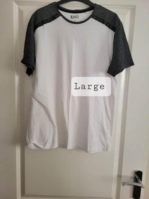 LARGE ACW85 MATALAN White, Grey and Black T-Shirt £4.50 - PicClick UK