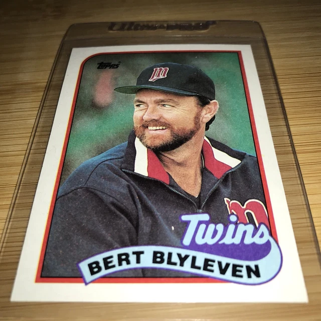 1989 BOWMAN ERROR Baseball Card Bert Blyleven avant/Gary Carter Record ...