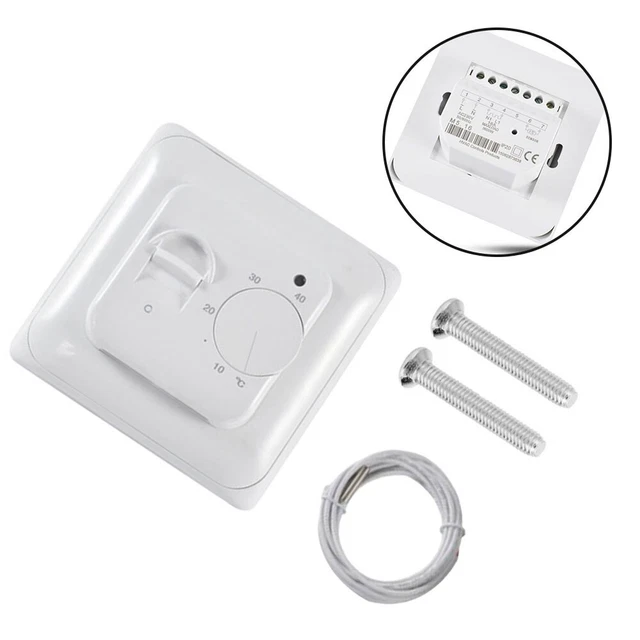 ELECTRIC UNDERFLOOR HEATING Thermostat Control Switch+ Floor Sensor ...