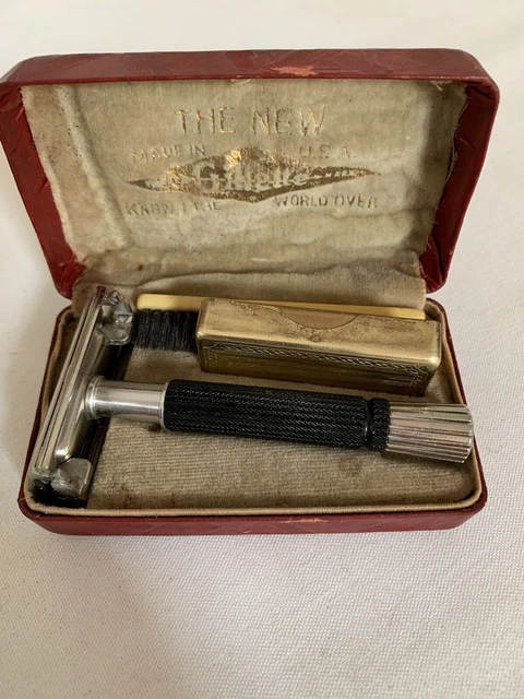 VINTAGE GILLETTE SAFETY Razor And Case. £13.05 - PicClick UK
