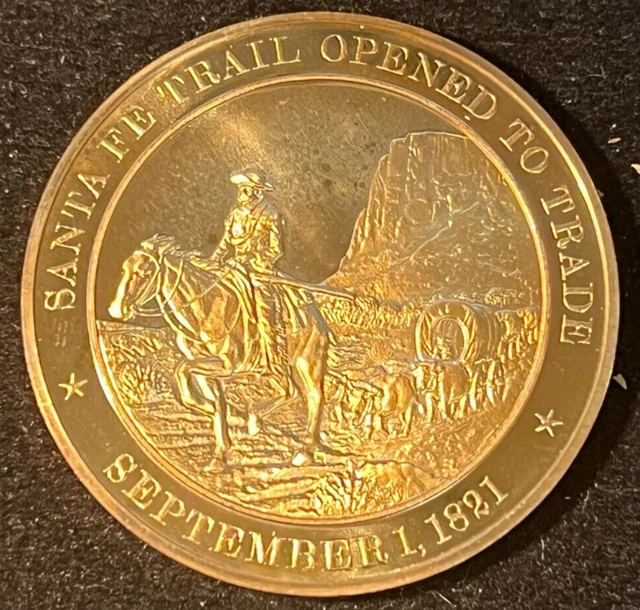 FRANKLIN MINT HISTORY Of The U.s 1821 Sante Fe Trail Opened To Trade $8 ...