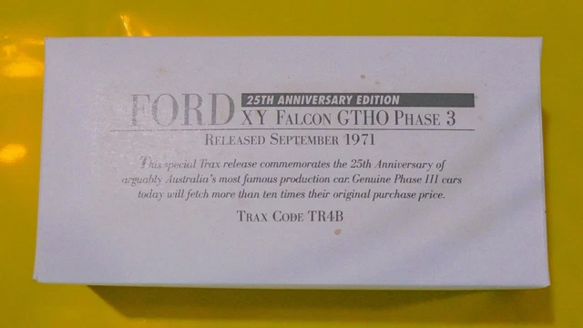TRAX TR4B 1971 Ford Xy Falcon Gtho Phase 111 In Display Stand And ...