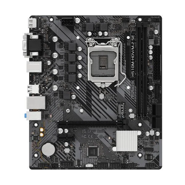 4844707 ASROCK MB H510, H510M-Hdv/M.2 Se, Lga 1200, 2Ddr4, M.2, Glan, Vga/Dvi/Hd EUR 88,99 ...