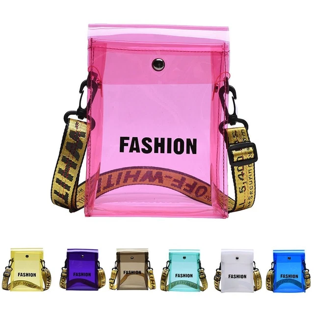 PVC SHOULDER BAG Transparent Tote Bag Fashion Phone Bag Women Girls EUR ...