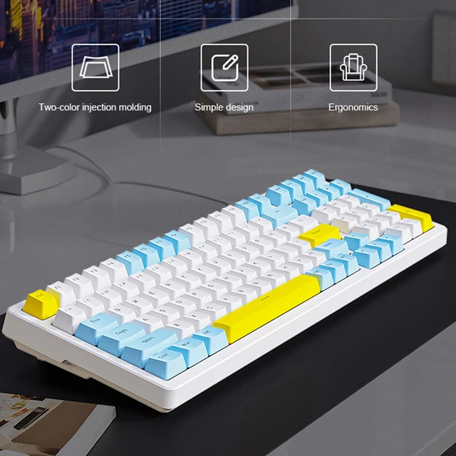 K3 MAX GAMING Keyboard 100 Keys Gamer Keypad for PC Gamer (Lemon Green ...