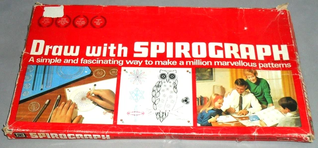 VINTAGE SPIROGRAPH DRAWING Board Game Denys Fisher Craft Activity Toy ...