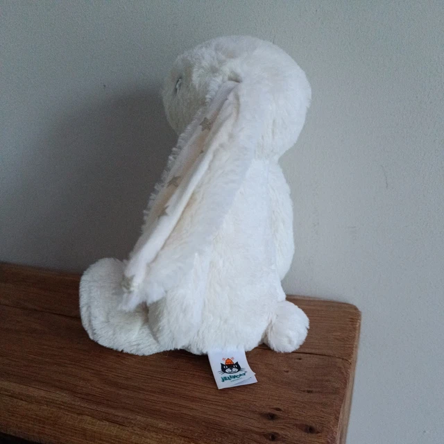 JELLYCAT SMALL BASHFUL Twinkle Bunny Rabbit White Cream Stars Ears £25. ...