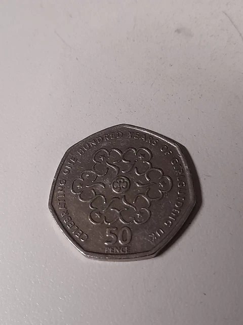 VERY RARE 50p coin Celebrating 100 years of Girl Guiding UK £65.00 ...