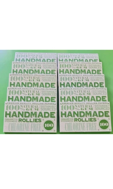 5 BOOKS OF 100 Handmade Rollies Chlorine Free Premium Quality Rolling ...