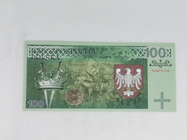 100 ZLOTYCH BANKNOTE POLAND POLSKI banknot kolekcjonerski WLADYSLAW ...