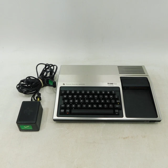 SYSTÈME INFORMATIQUE VINTAGE Texas Instruments TI-99/4A avec bloc d ...