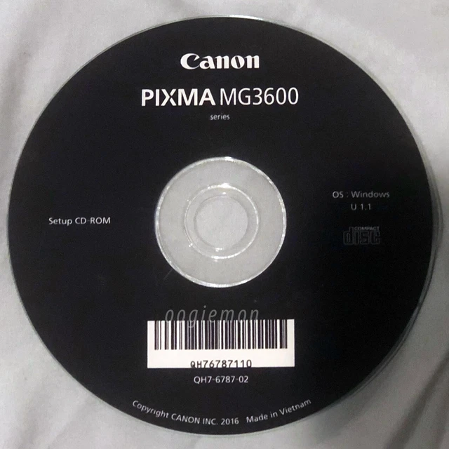 SETUP CD ROM for Canon Pixma MG3600 Series Printer Software MG3610 ...