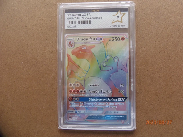 POKÉMON DRACAUFEU GX FA Rainbow 150/147 Ombres Ardentes FR Proche Du ...