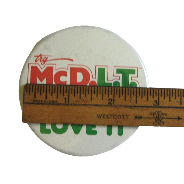 MCDONALDS MCDLT CREW Pin You'll Love It 3" Round 1980's £9.44 - PicClick UK