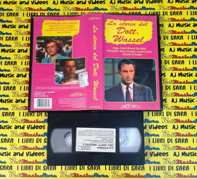 VHS FILM LA STORIA DEL DOTT.WASSEL Gary Cooper LEGOCART LEG-DR 025 ...