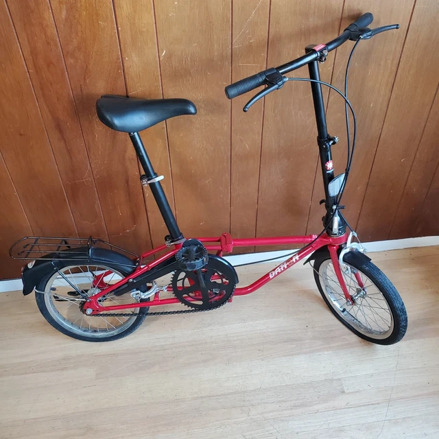 RARE VINTAGE 1982 Dahon Single Speed Folding Bike Red ~38" Max Height ...