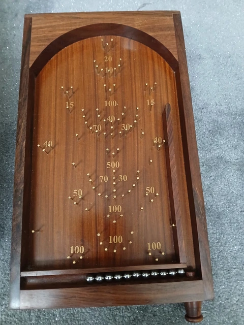 PAST TIMES TABLE Top Bagatelle Game complete with ball bearings £26.72 ...