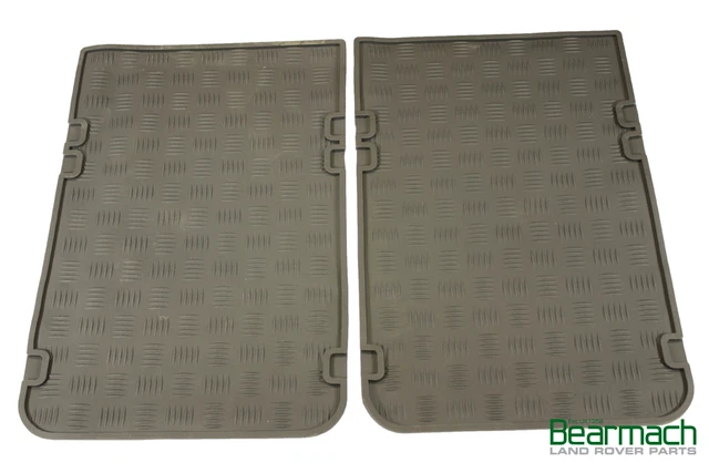 LAND ROVER DEFENDER 110 2nd Row Rear Rubber Floor Mats - Bearmach £69. ...