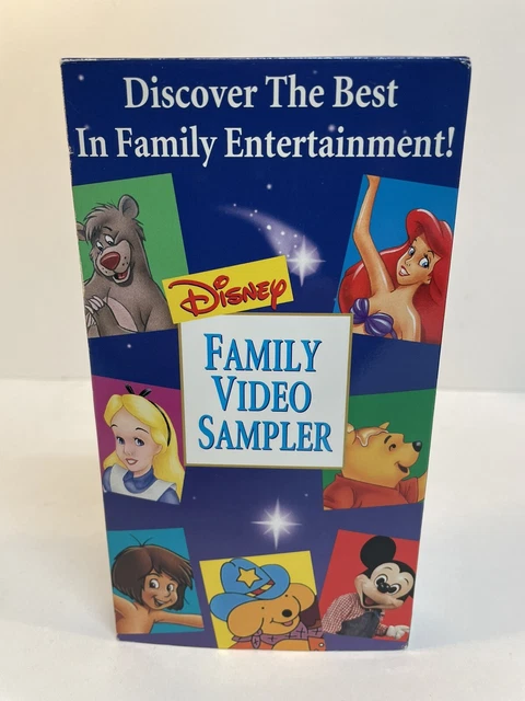 WALT DISNEY FAMILY Video Sampler VHS Spot Ariel Mickey Mouse Winnie the ...