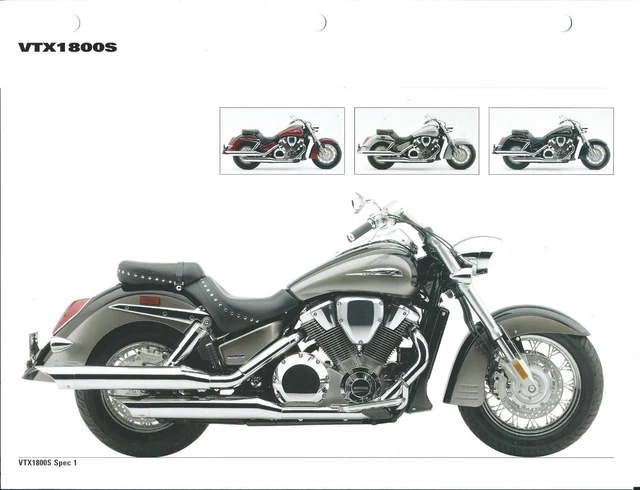 MOTORCYCLE DATA SHEET - Honda - VTX1800S - 2004 Specifications Features ...