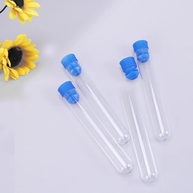 50 PCS TUBE De Chimie Récipient Transparent Avec Couvercle À ...