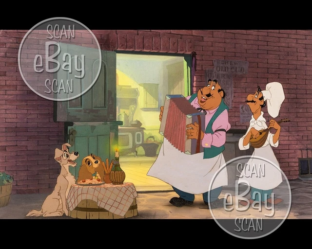 RARE! WALT DISNEY'S LADY AND THE TRAMP Cartoon 8 X 10 Color Photo EUR ...