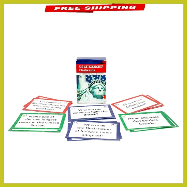 COLOR-CODED CITIZENSHIP FLASHCARDS for USCIS 2025-2026 - Study Made ...